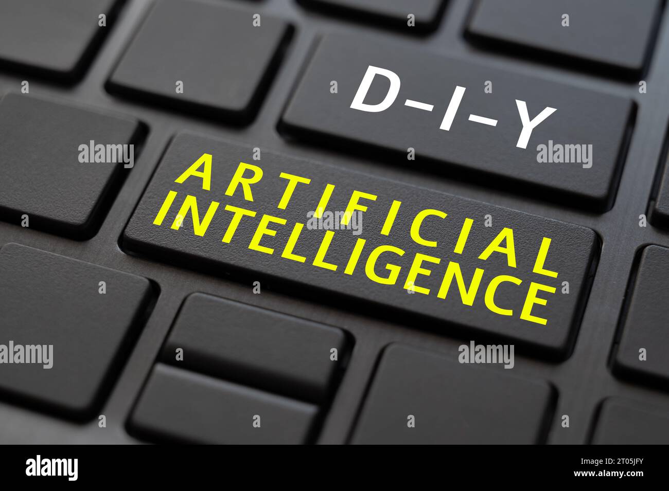 PC keyboard with text Artificial Intelligence. Options and use of ...