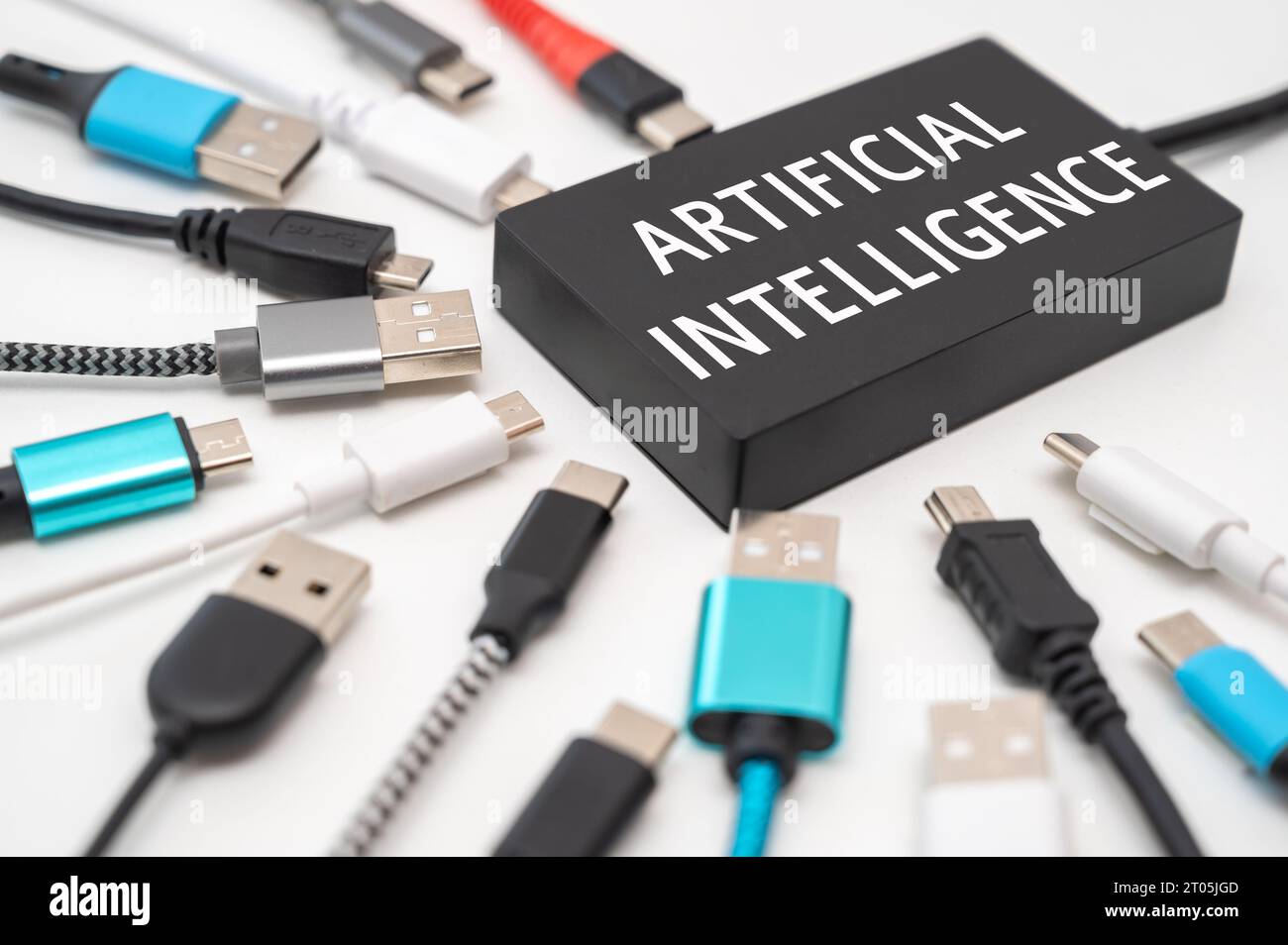 Device with artificial intelligence and around USB plugs and cables ...