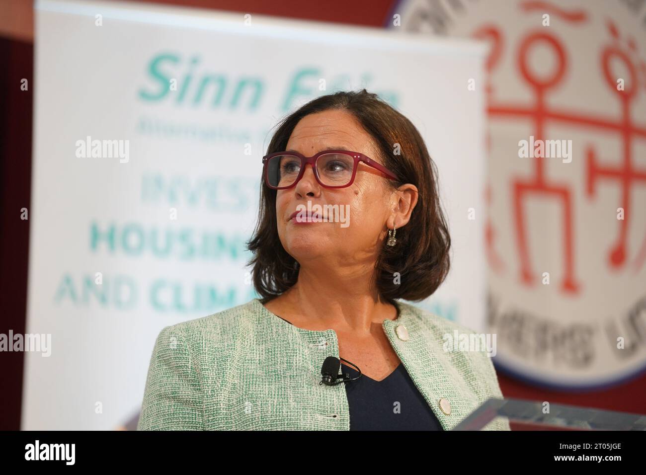 Sinn Fein leader Mary Lou McDonald at the launch of Sinn Fein's ...