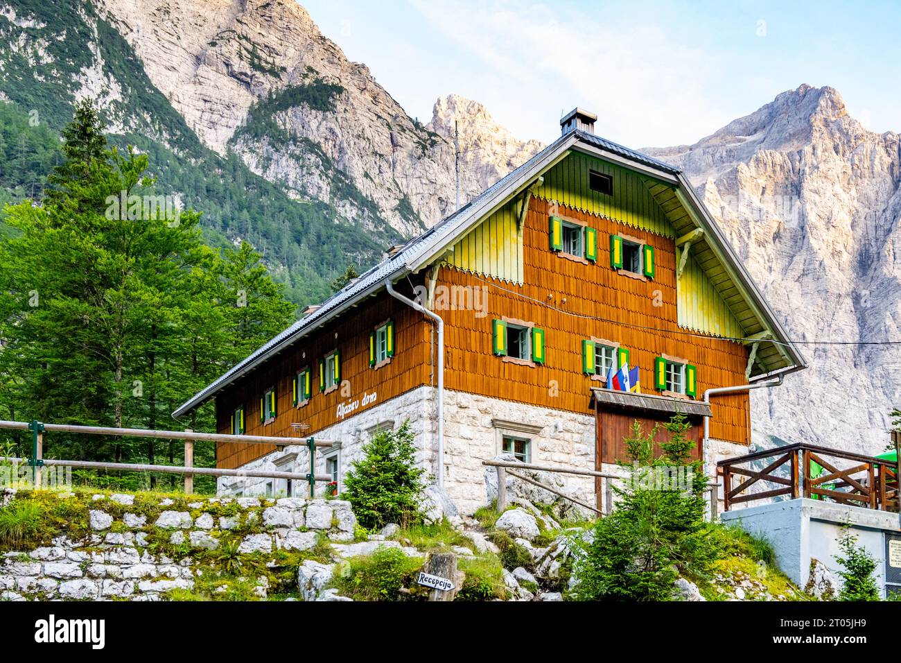 Aljazev Dom - mountain hut under Triglav, the highest mountain of ...