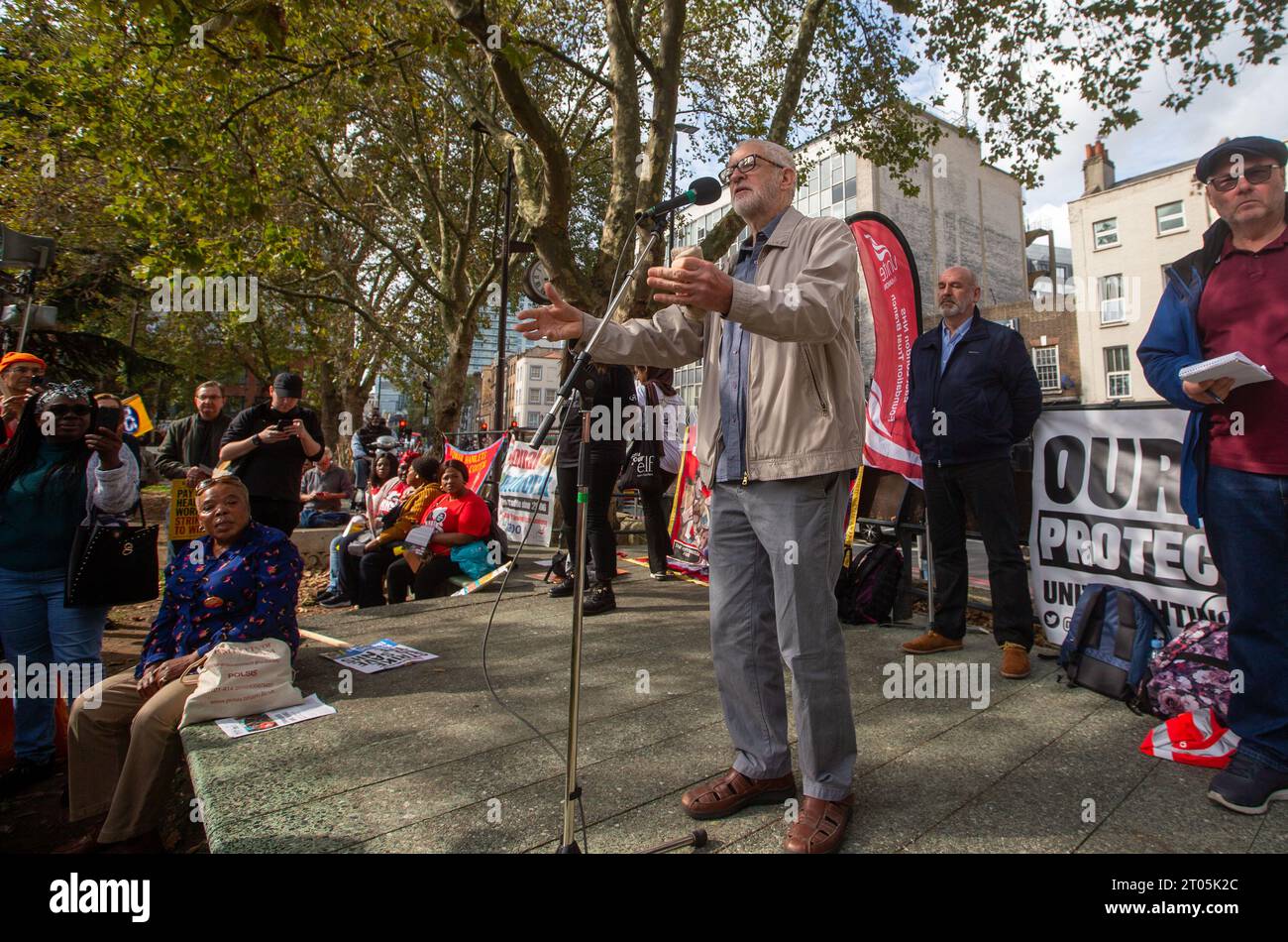 London, England, UK. 4th Oct, 2023. Former Labour leader JEREMY CORBYN ...
