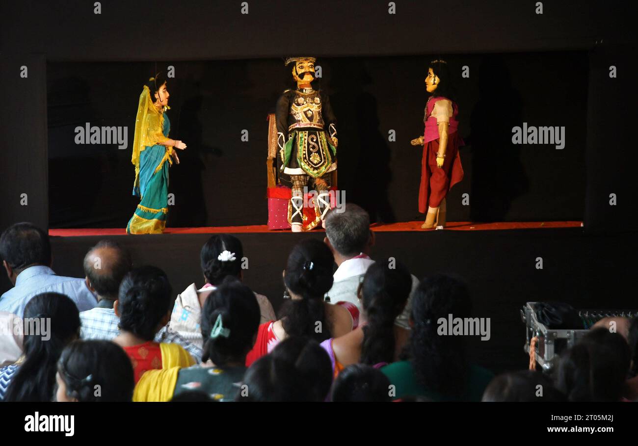 Guwahati, Guwahati, India. 4th Oct, 2023. Students watching Assamese ...