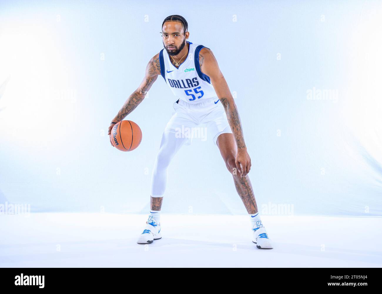 Sept 29, 2023: Dallas Mavericks forward Derrick Jones Jr #55 poses ...