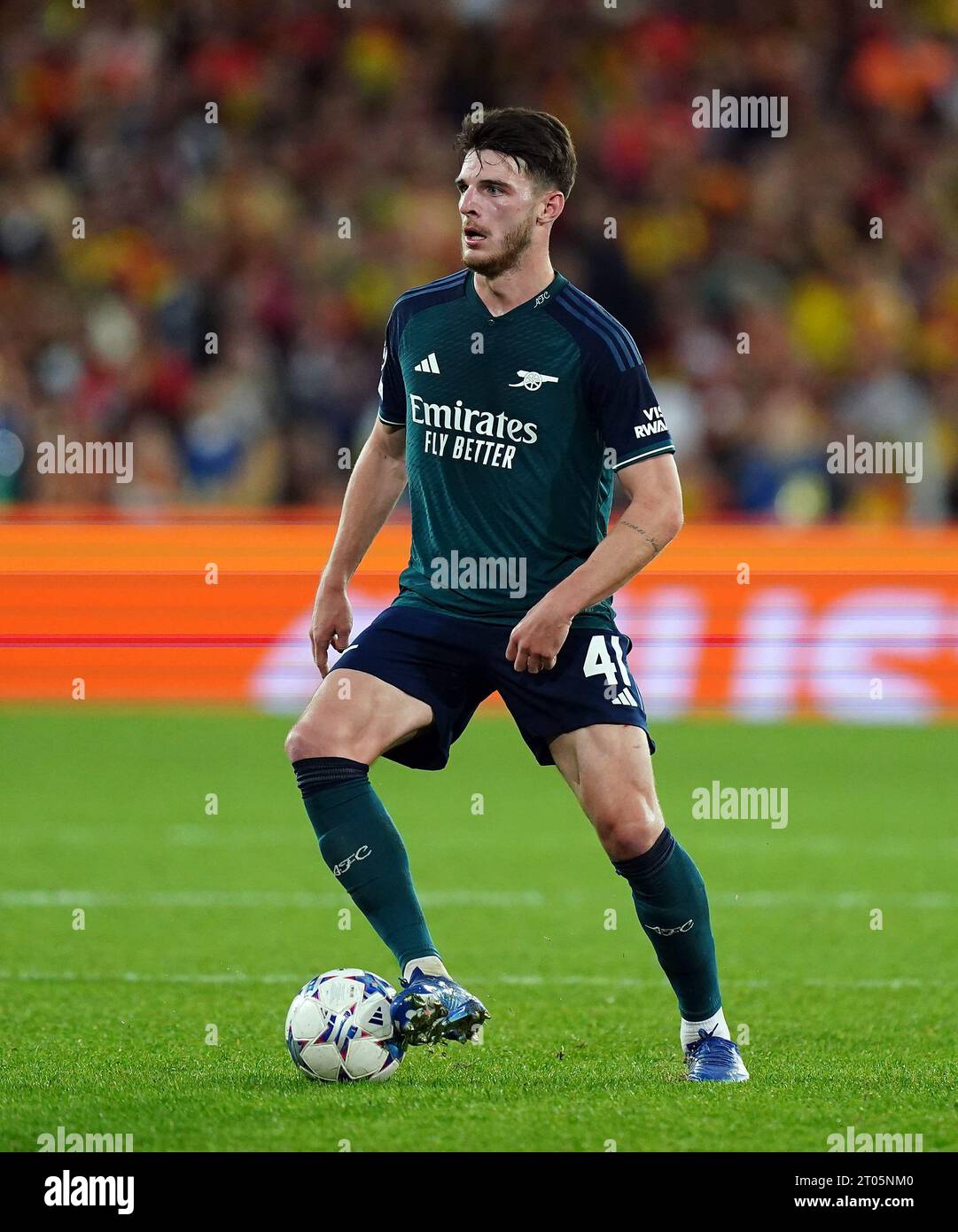 Arsenal’s Declan Rice during the UEFA Champions League Group B match at ...