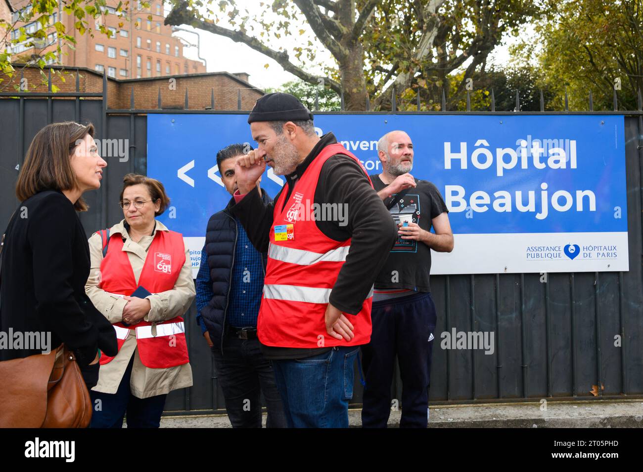 Paris, France. 04th Oct, 2023. Demonstration organized by the CGT in ...