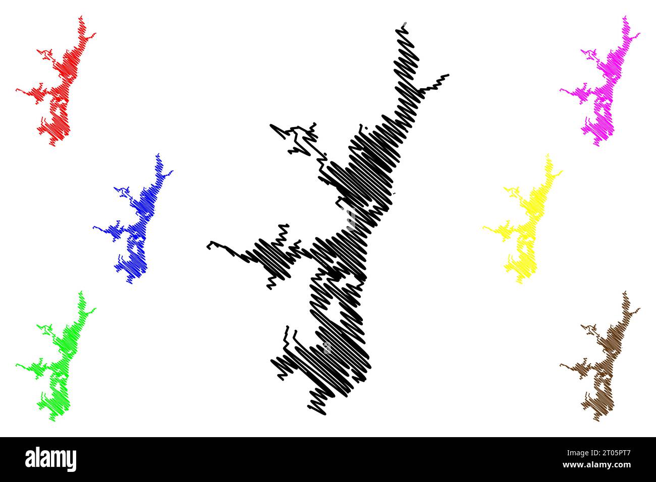 Lake Imandra (Russia, Russian Federation, Murmansk Oblast, Niva River ...