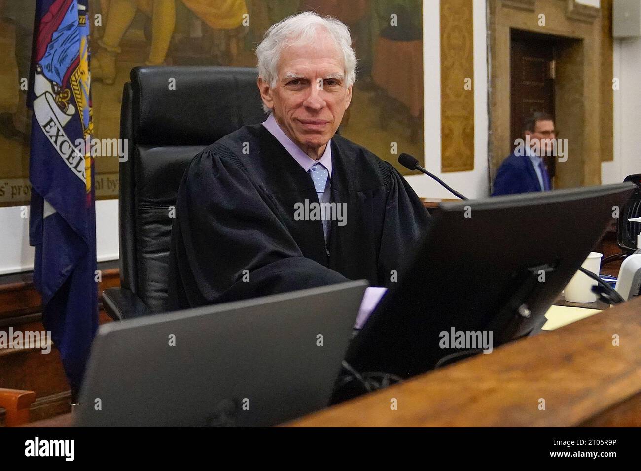 FILE - Judge Arthur Engoron, sits on the bench in the courtroom before ...