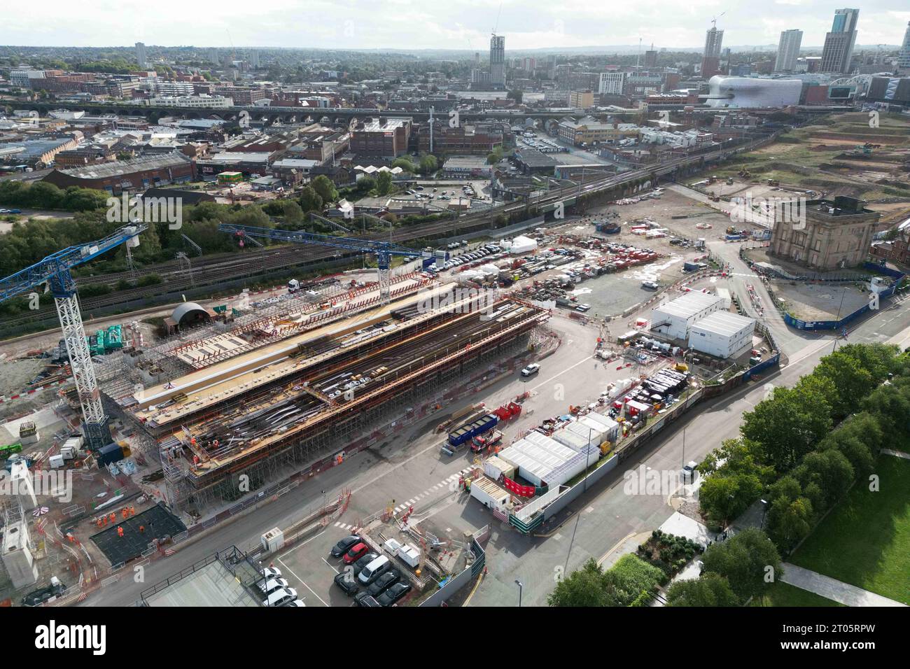The construction site for the HS2 project at Curzon Street in ...