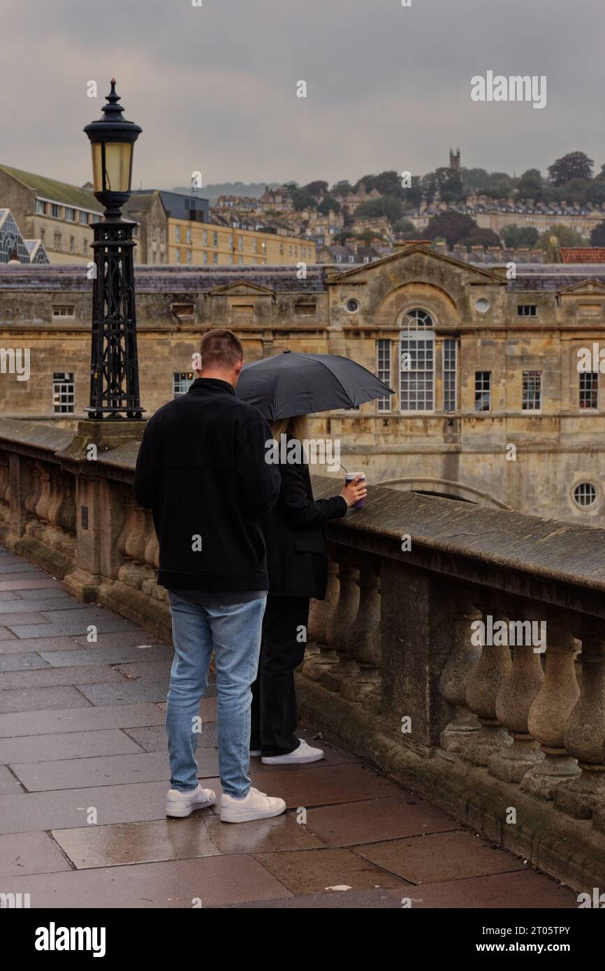 October Rain In Bath Stock Photo - Alamy