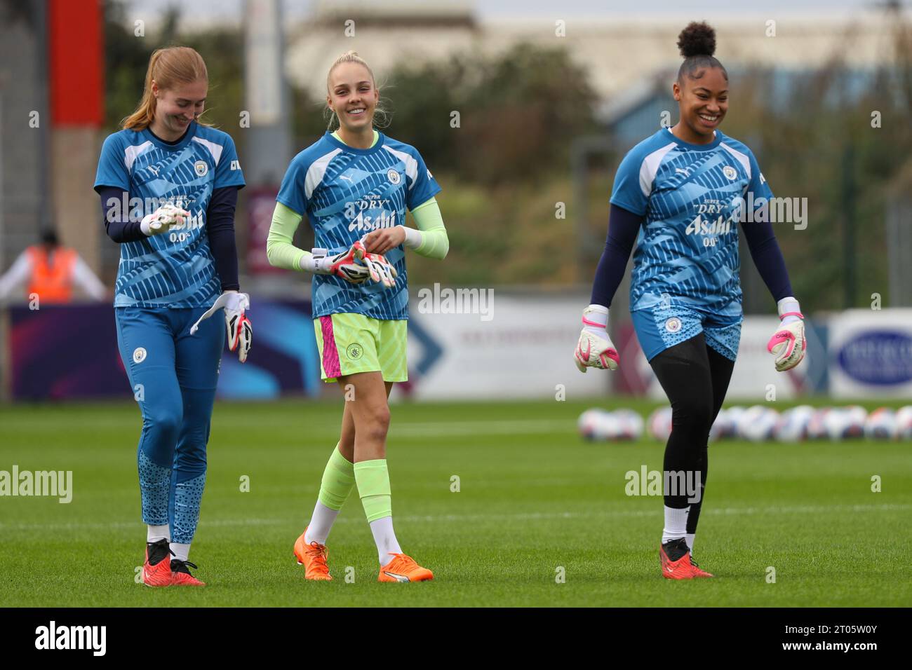 London, UK. 1st October 2023. Man City Goalkeepers during the Barclays ...