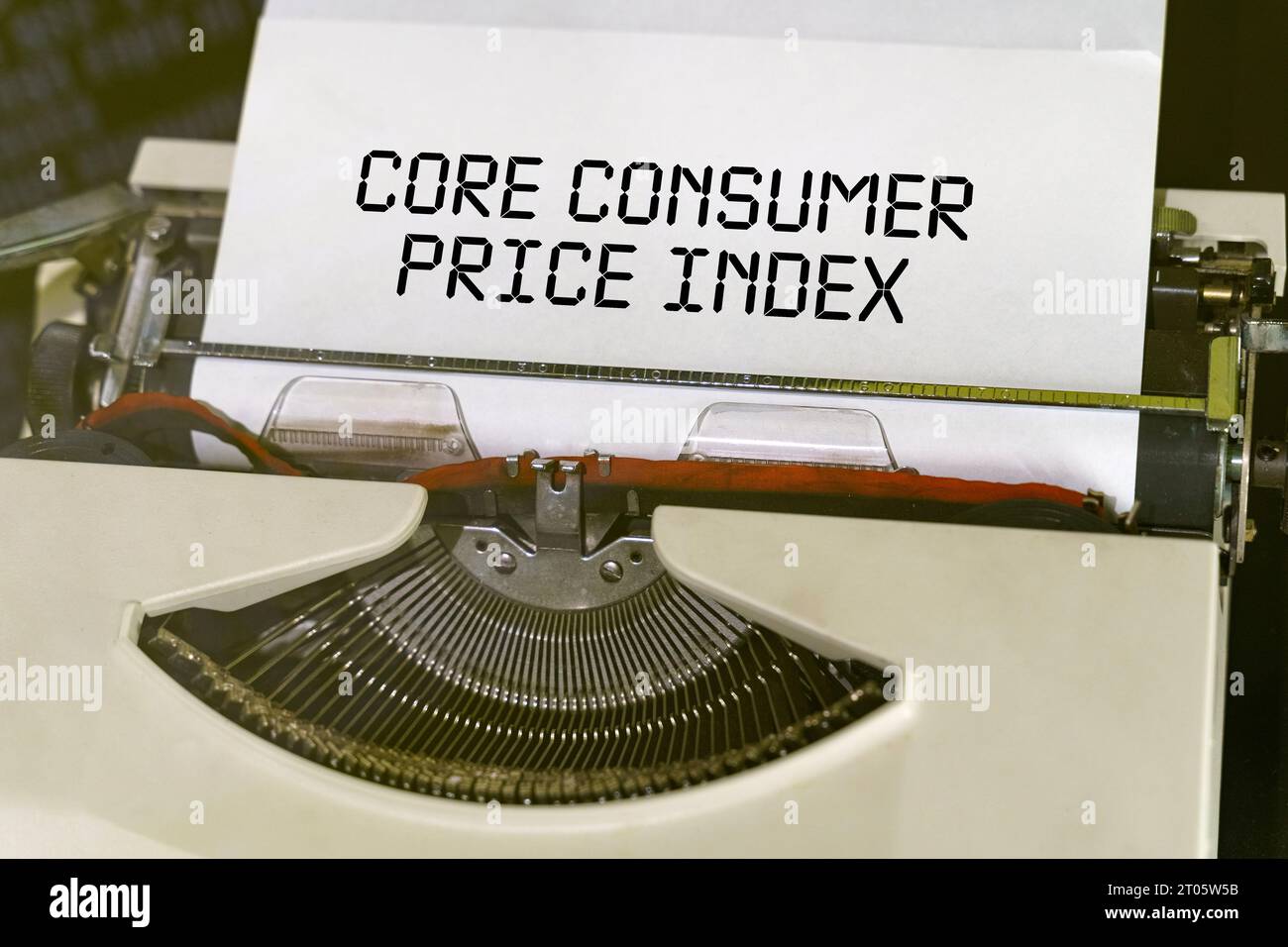 Economy and finance concept. The text is printed on a typewriter - core ...