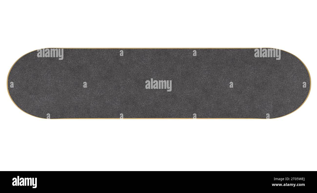 wooden skateboard top view isolated on white. 3d render Stock Photo - Alamy