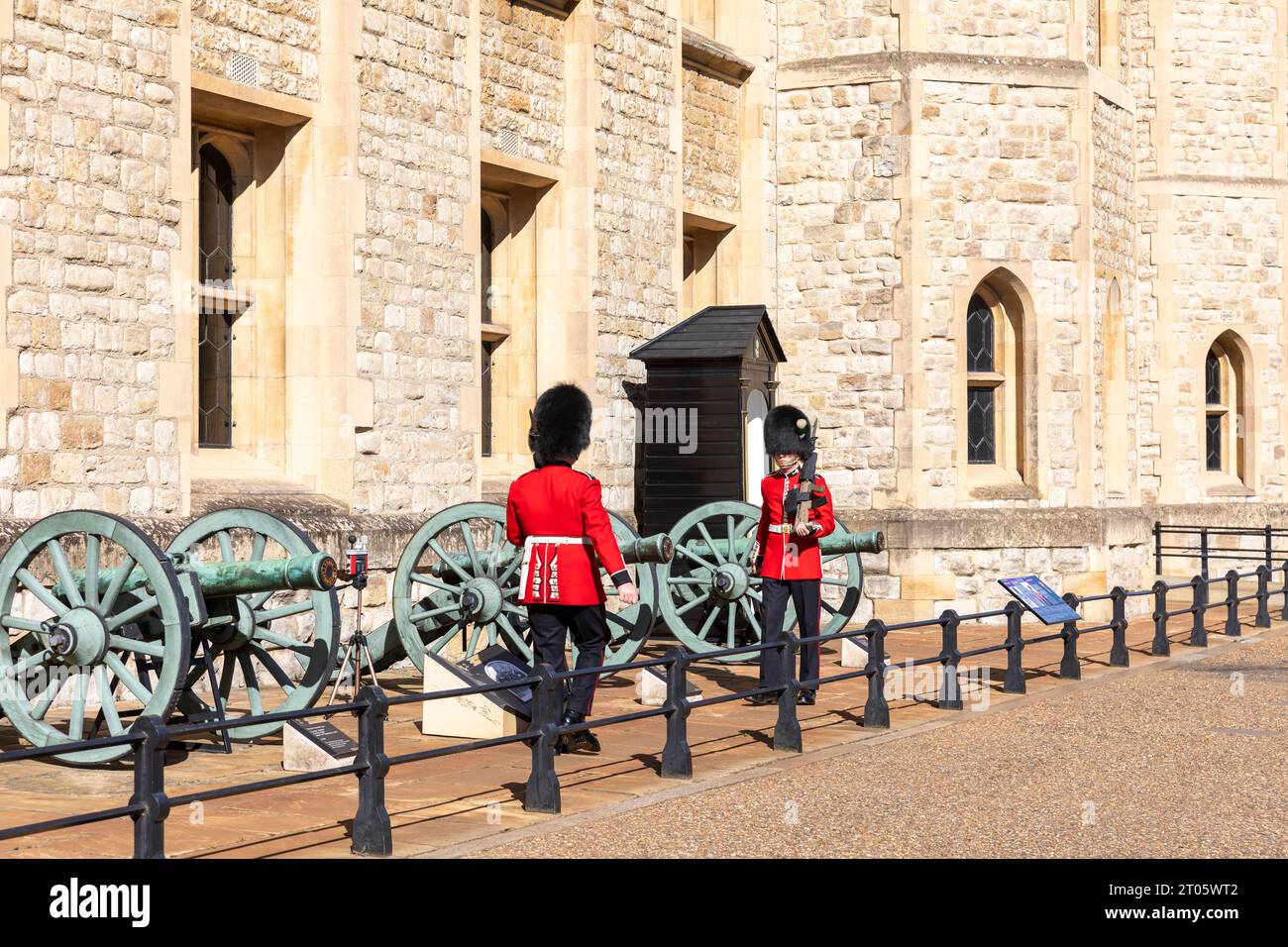 Tower of London Welsh guards on duty and protecting the jewel house ...