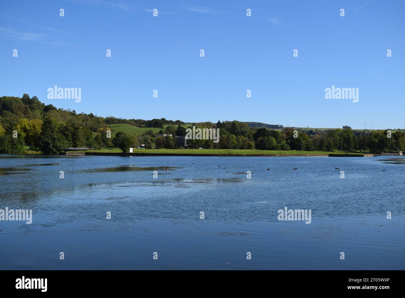 Lac d'Echternach in early autumn Stock Photo - Alamy
