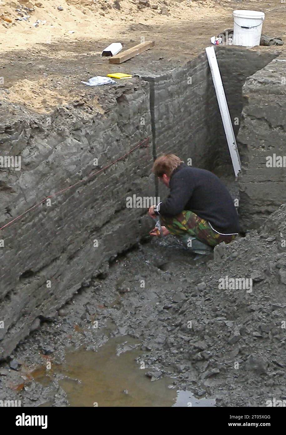 digging in trench at oldest human site north of alps Happisburgh ...