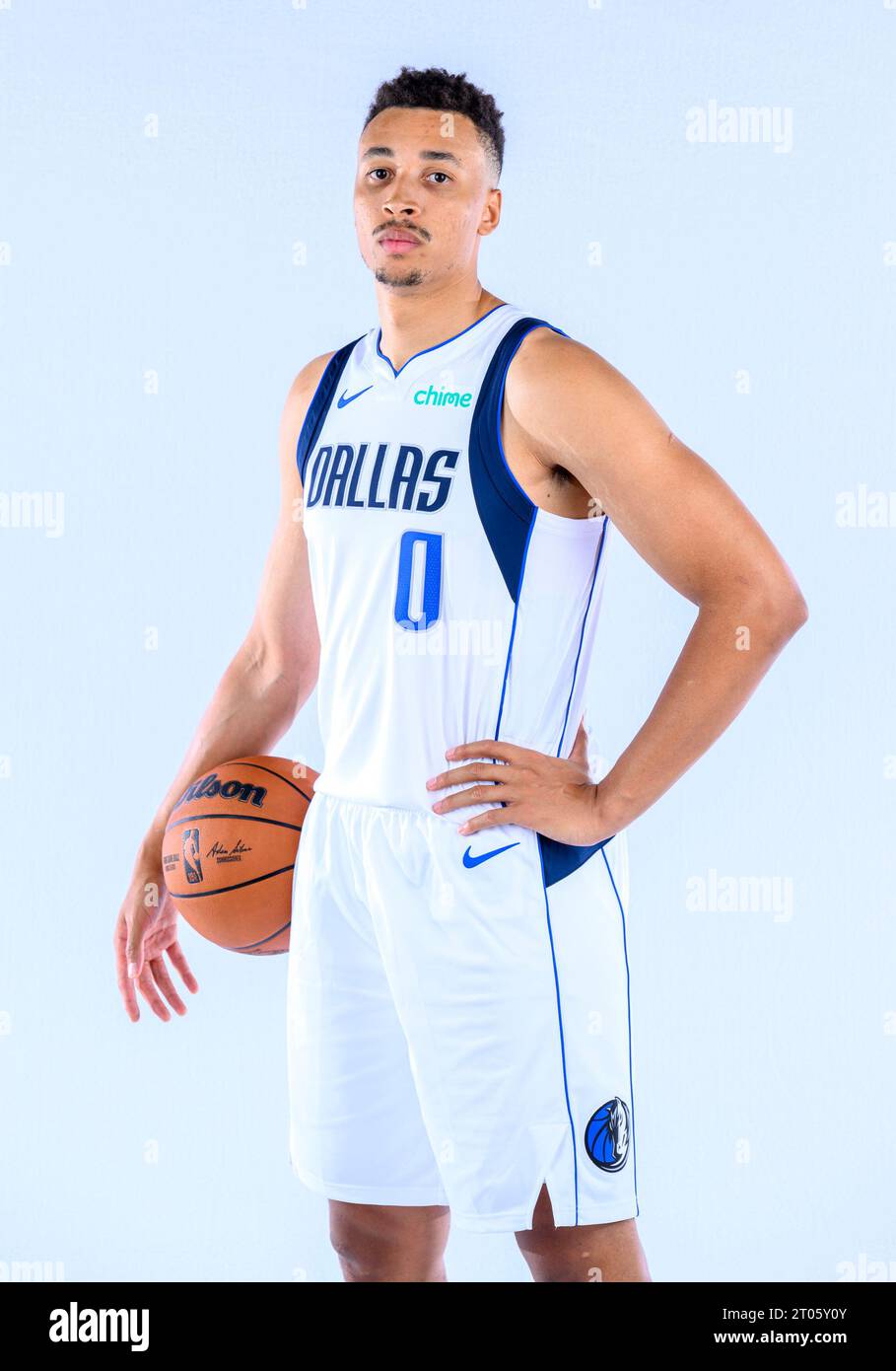 Sept 29, 2023: Dallas Mavericks guard Dante Exum #0 poses during the Dallas Mavericks Media Day ...