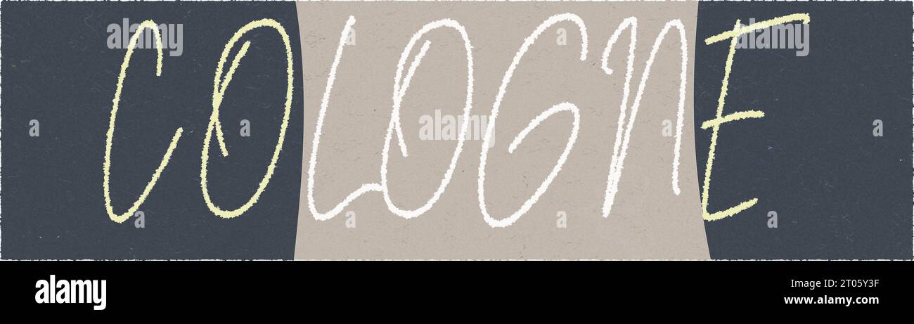 Graphic with lettering of the german city COLOGNE in handwriting Stock ...
