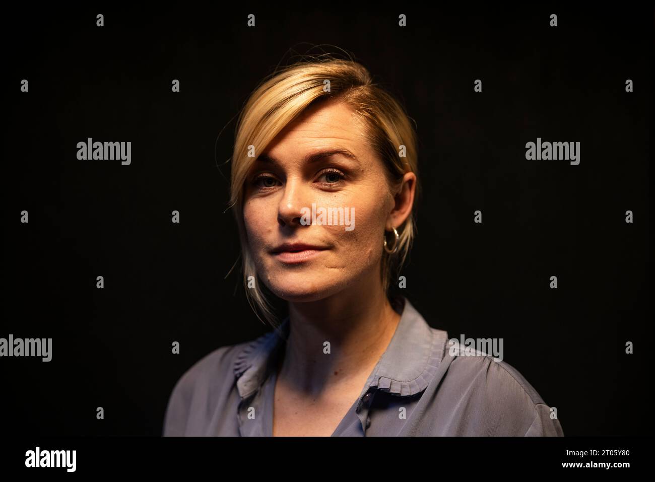 Sofie Torp photographed in connection with DR holding a press ...