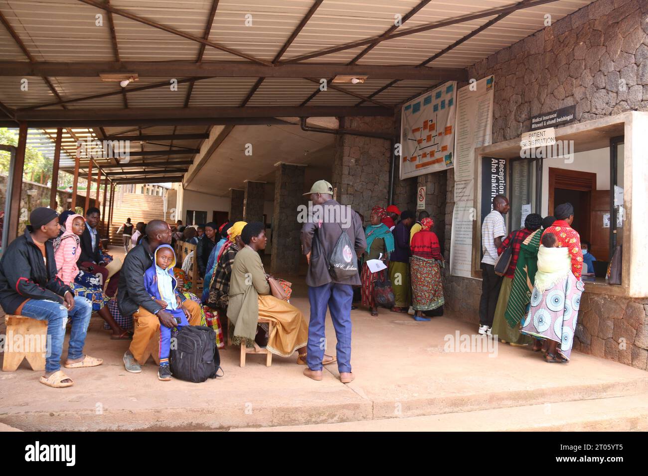 Burera. 3rd Oct, 2023. Locals wait for registration at the newly ...