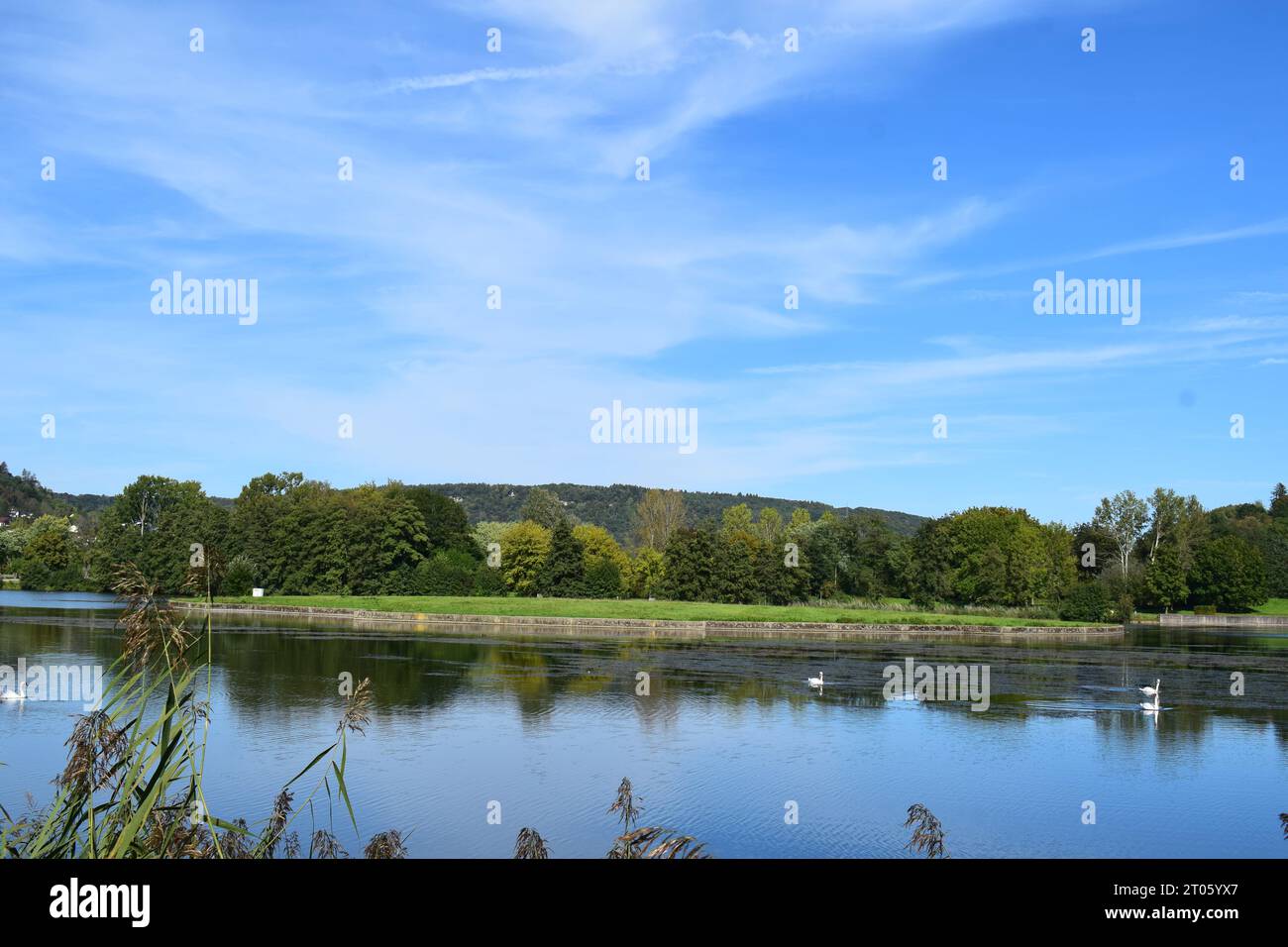 Lac d'Echternach in early autumn Stock Photo - Alamy