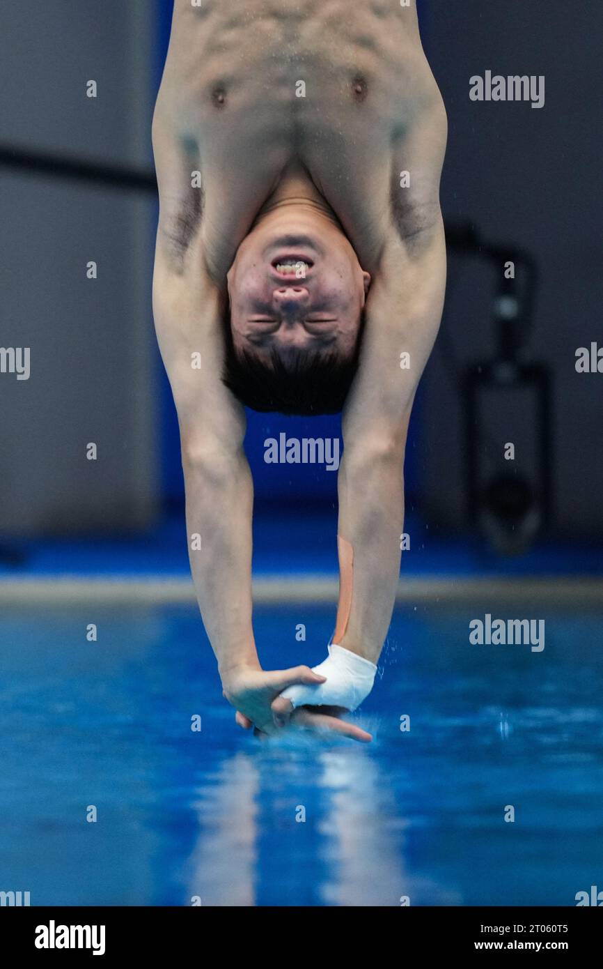 Hangzhou, China's Zhejiang Province. 4th Oct, 2023. Bai Yuming of China ...