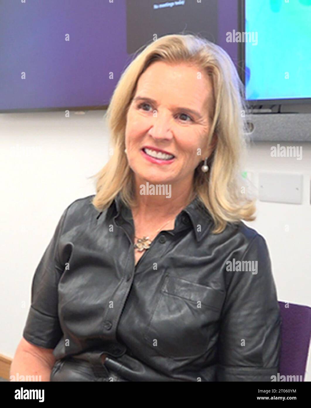 Lawyer and human rights activist Kerry Kennedy speaking to the media at ...