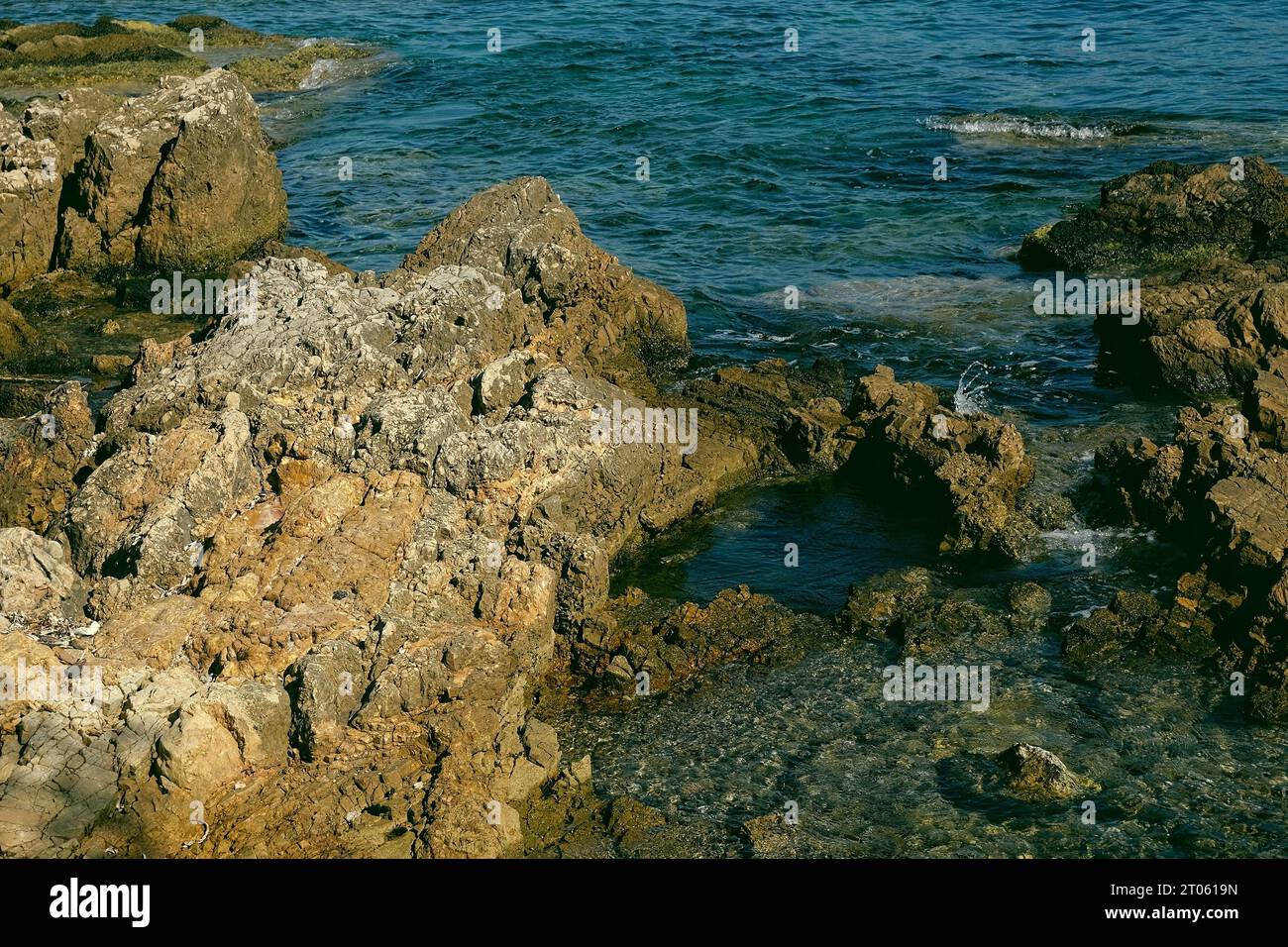 Rock and Sea Stock Photo - Alamy