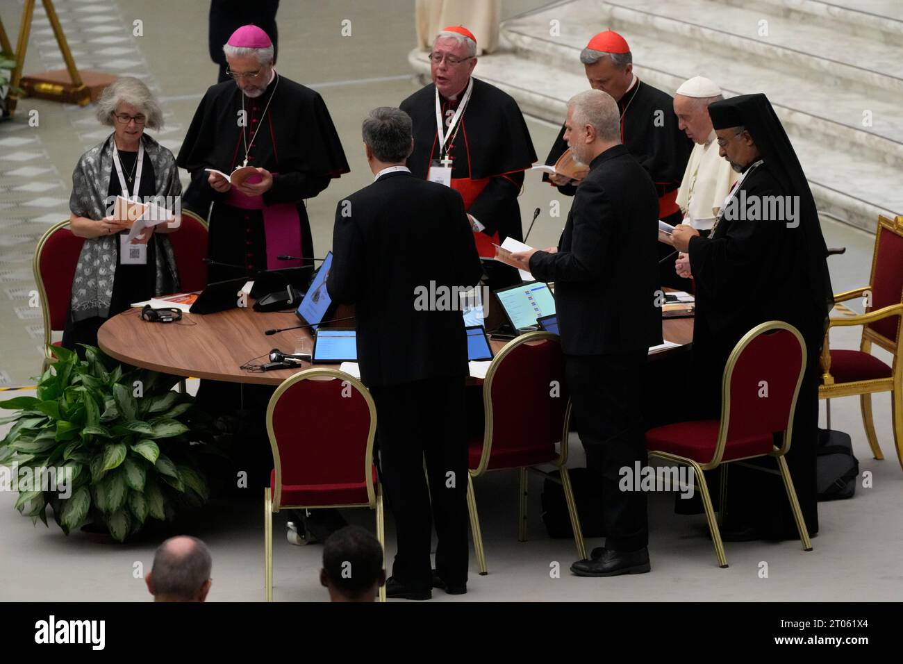 From left front to camera, Sister Nathalie Becquart, Undersecretary of ...