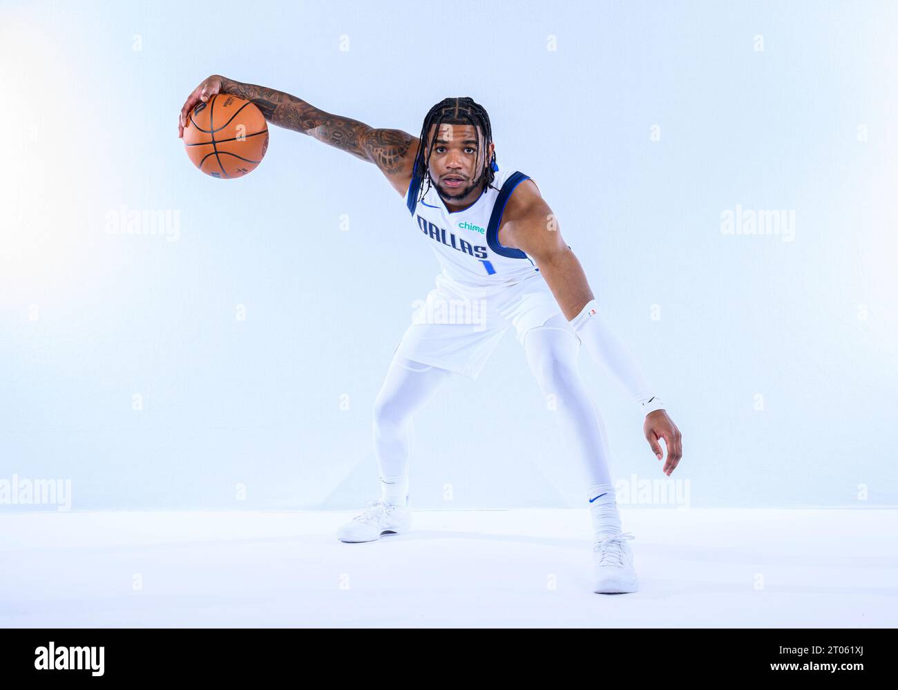 Sept 29, 2023: Dallas Mavericks guard Jaden Hardy #1 poses during the ...