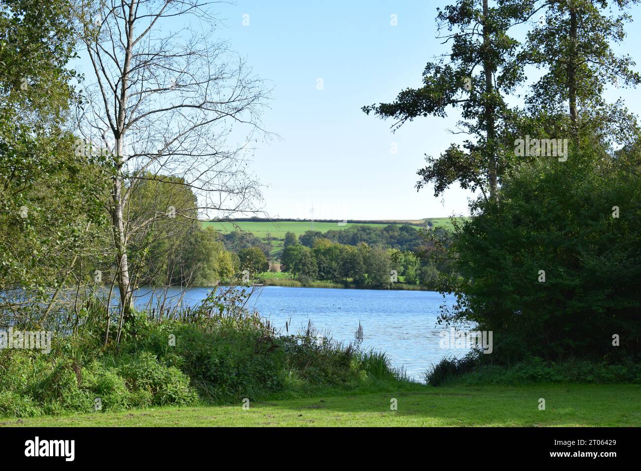 Lac d'Echternach in early autumn Stock Photo - Alamy