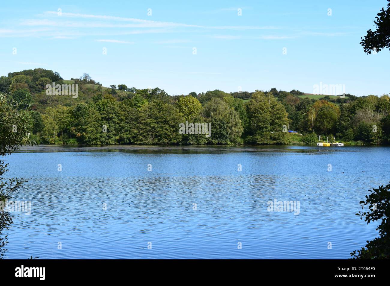 Lac d'Echternach in early autumn Stock Photo - Alamy