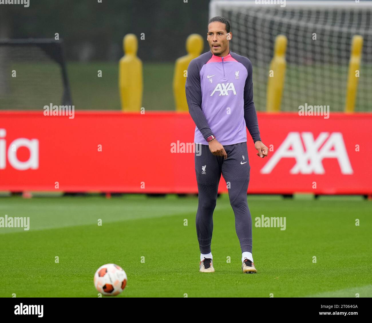 Virgil van Dijk #4 of Liverpool during the Europa League Training ...