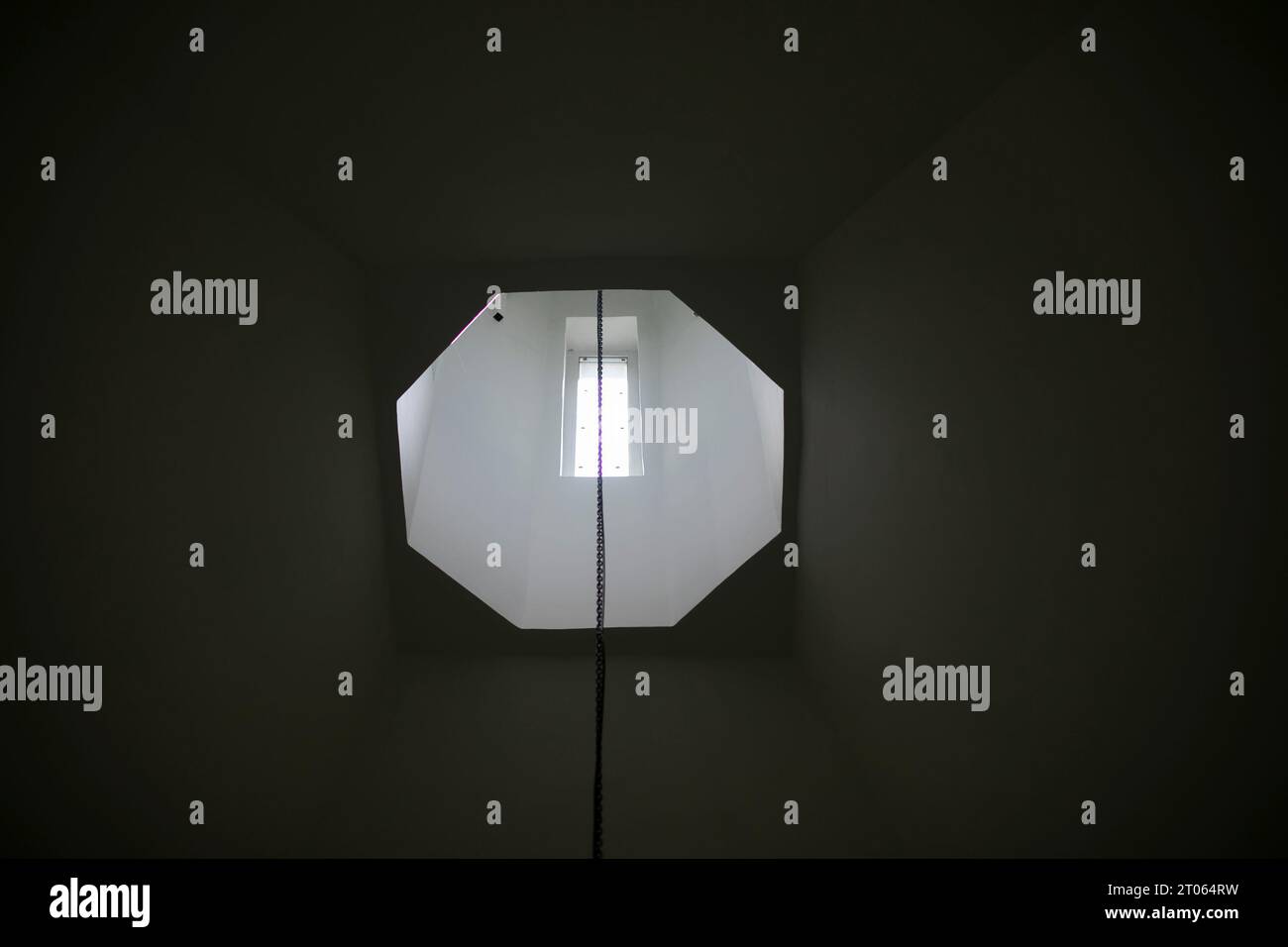 Window in temple. Light in window. Hole in roof. Interior details Stock ...