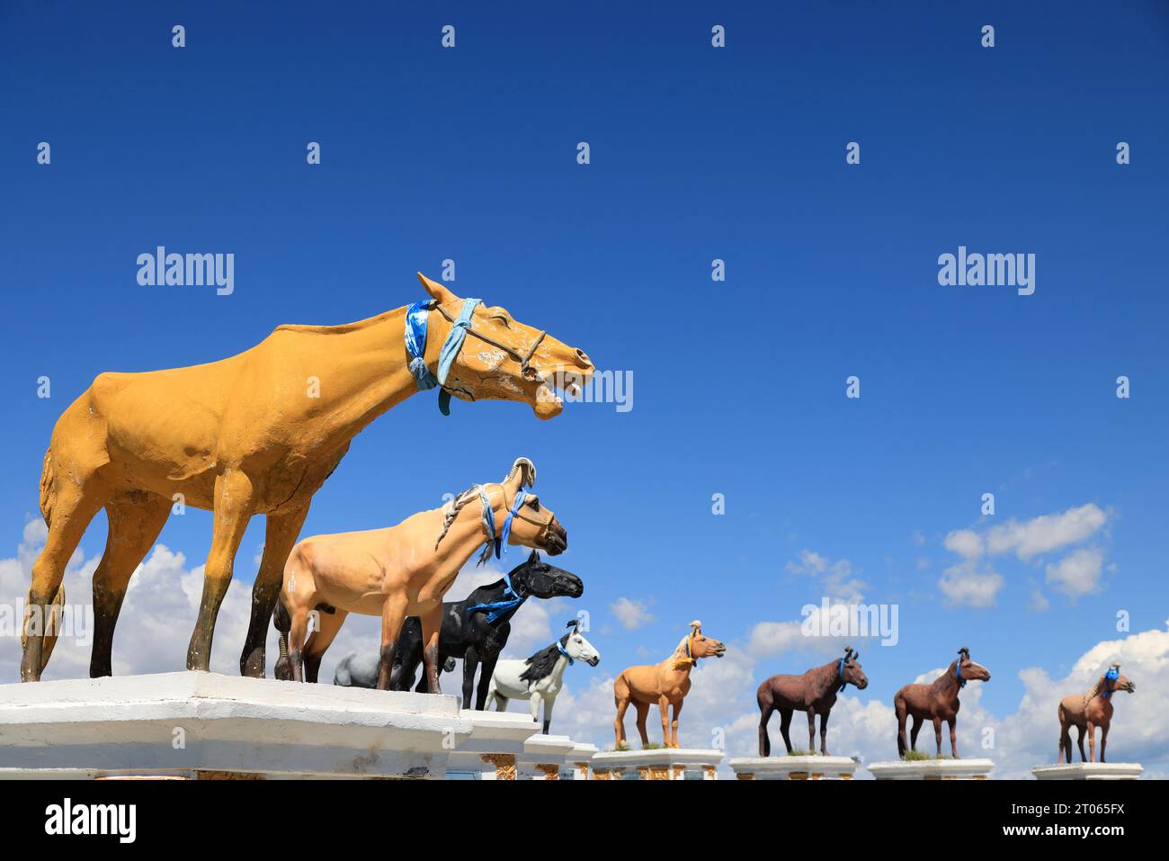 Detail of the Horse Memorial Monument in Arvaikheer Stock Photo - Alamy