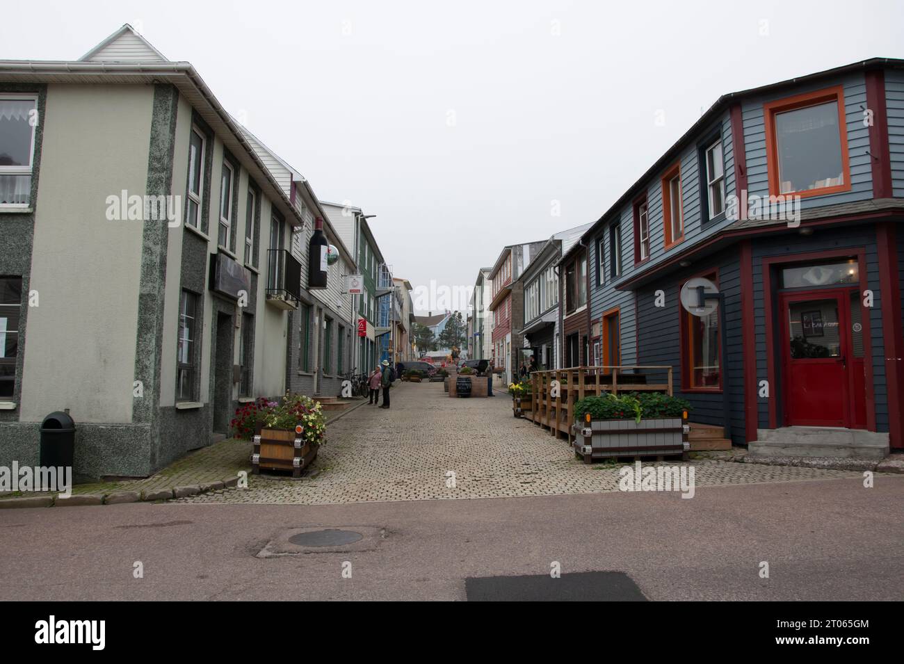 Lower town in St. Pierre, France Stock Photo - Alamy