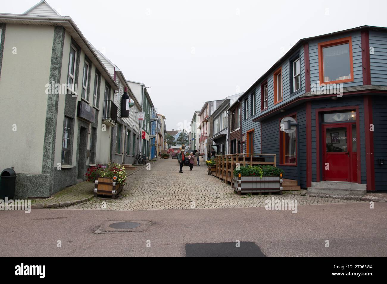Lower town in St. Pierre, France Stock Photo - Alamy