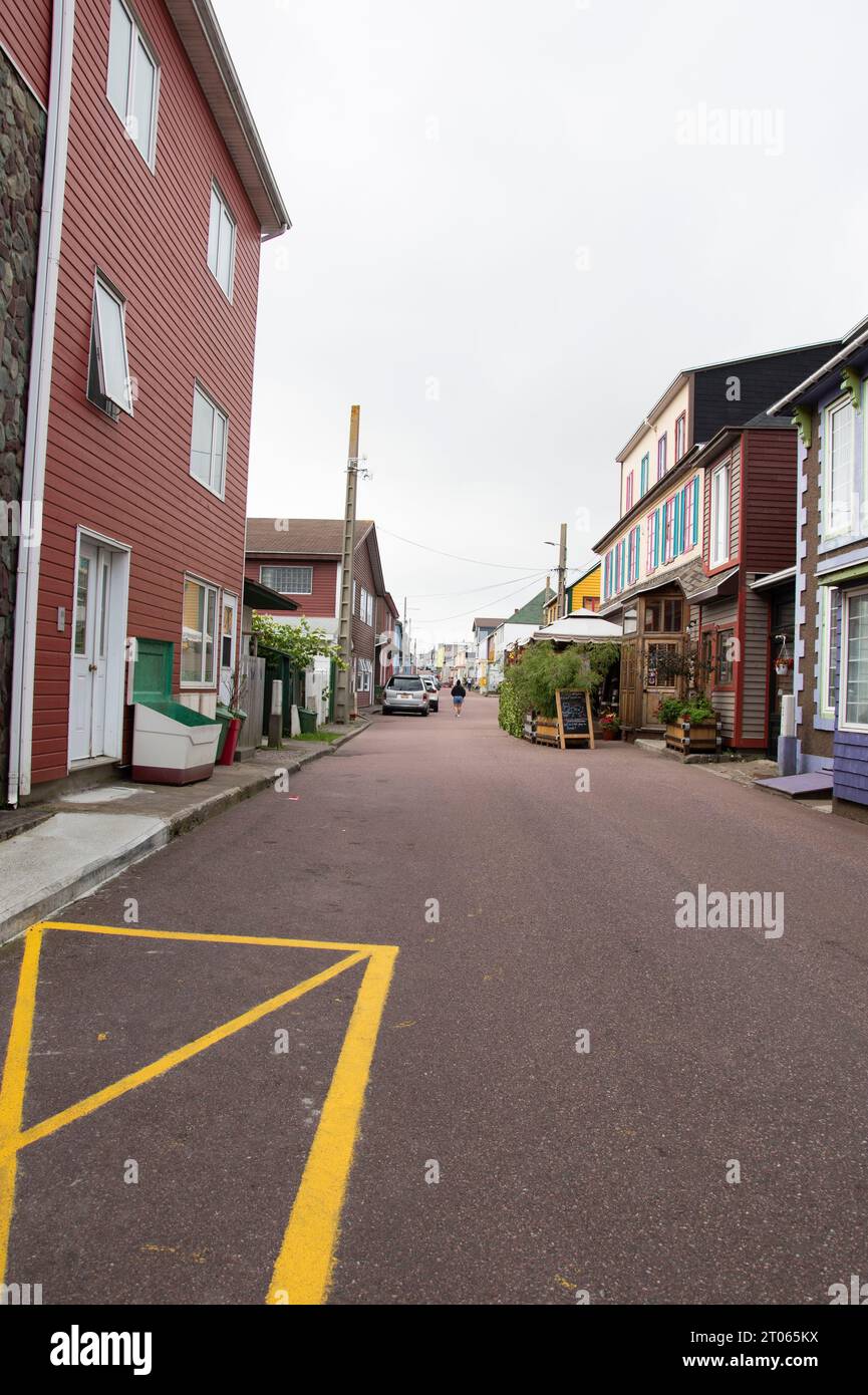 Lower town in St. Pierre, France Stock Photo - Alamy