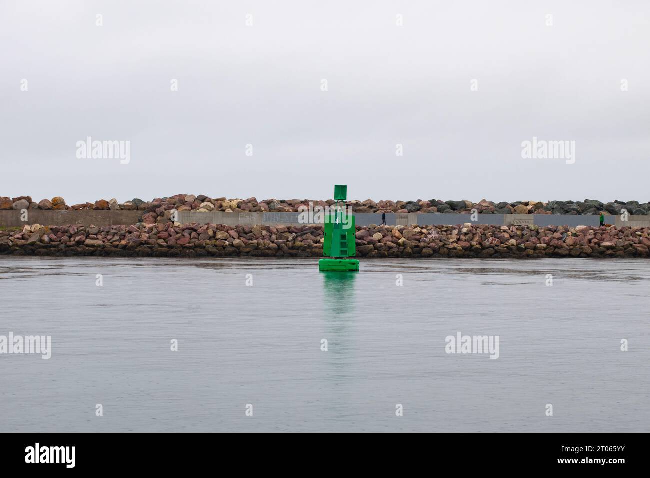 Port hand tower buoy in St. Pierre, France Stock Photo - Alamy