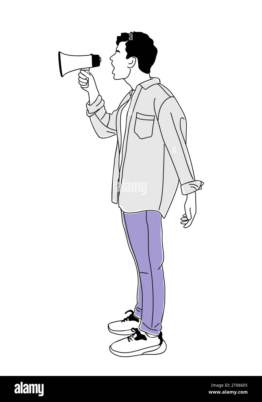 Shouting chinese man Stock Vector Images - Alamy