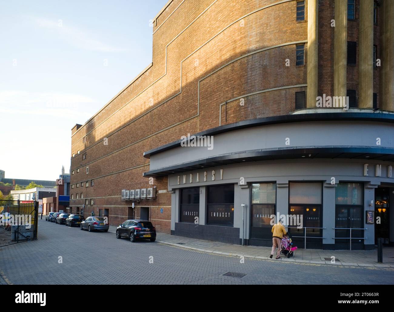 The vast expanse of brickwork on the side of the Embassy building in ...