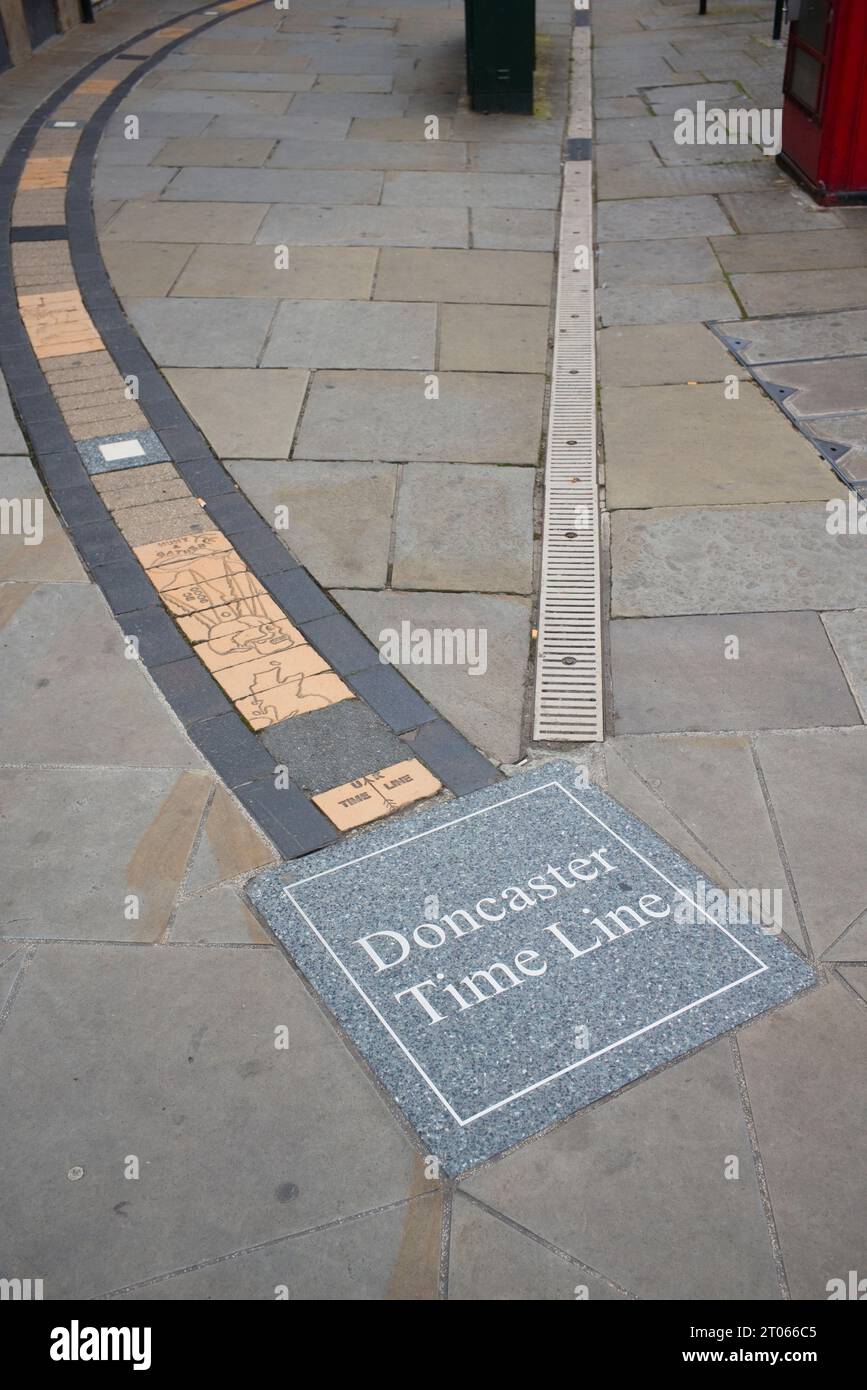 Historical time line set into the pavement of the High Street in ...