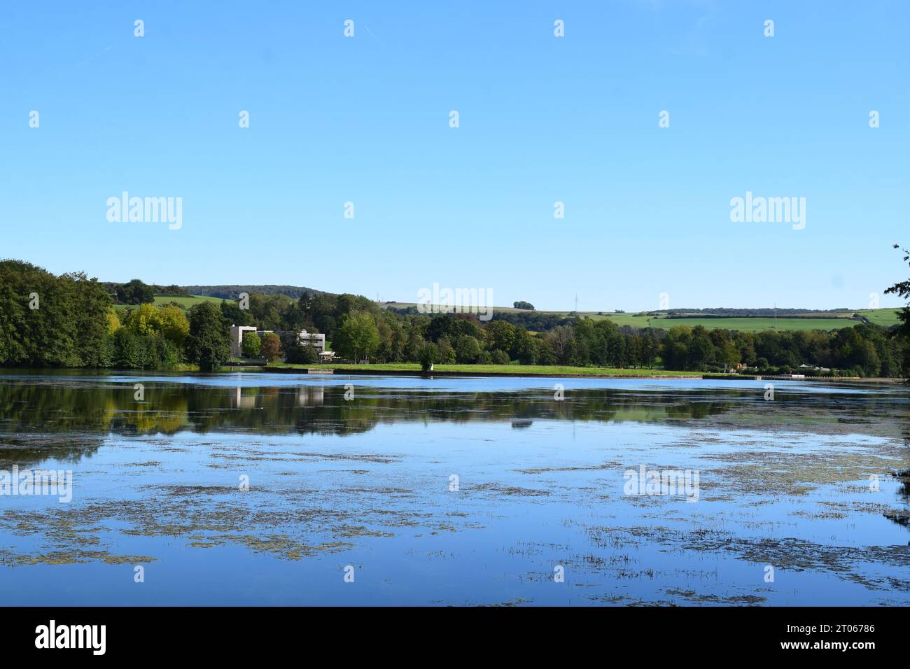 Lac d'Echternach in early autumn Stock Photo - Alamy