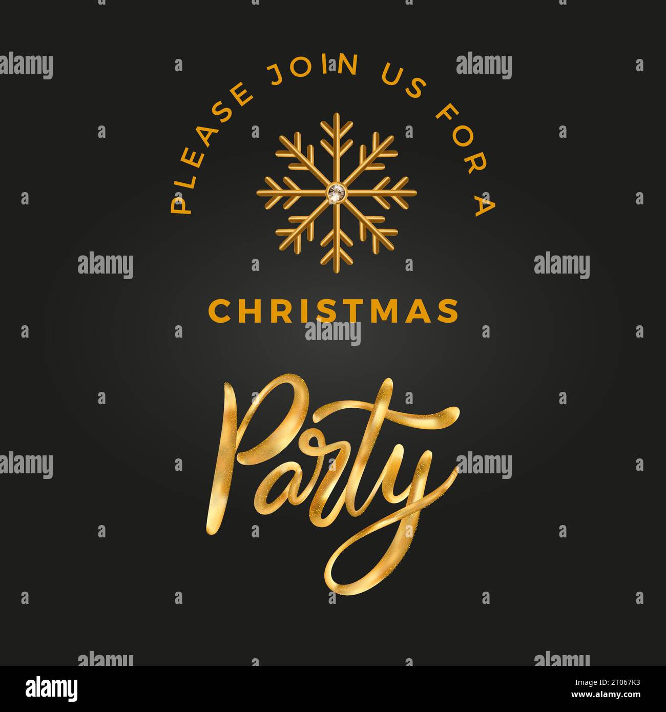 Merry Christmas Party vector invitation holiday greeting card, premium ...