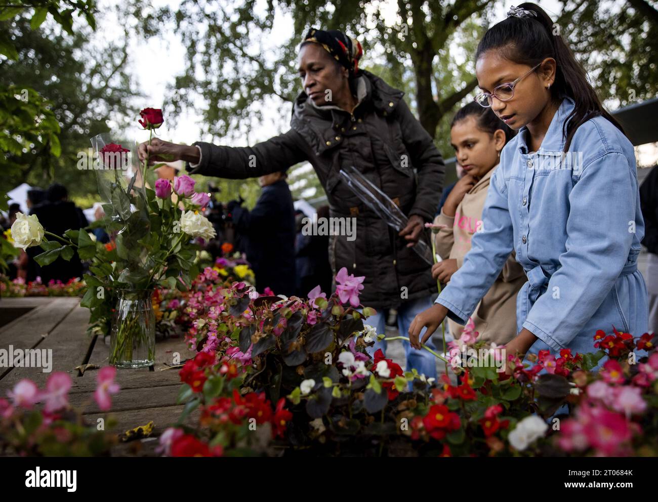 AMSTERDAM - Relatives and other involved parties during the annual ...