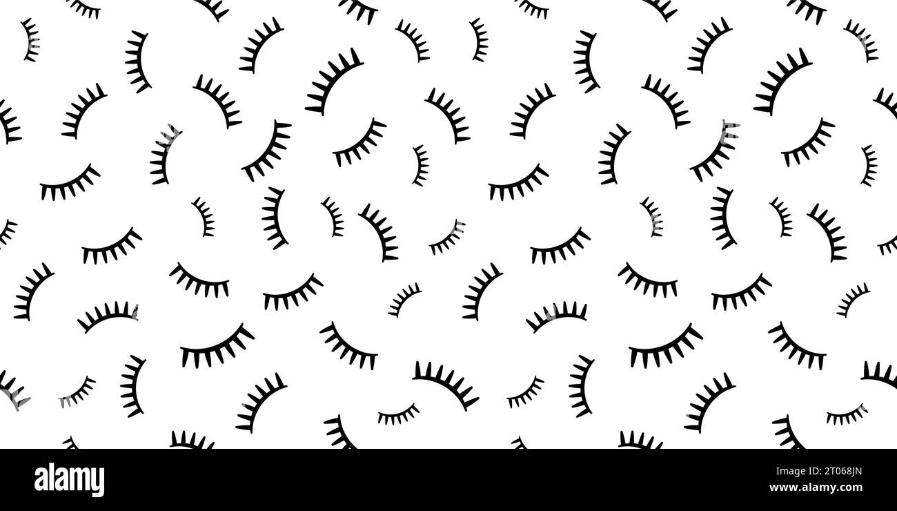 Seamless pattern of closed eyes. Template for creative design, covers ...