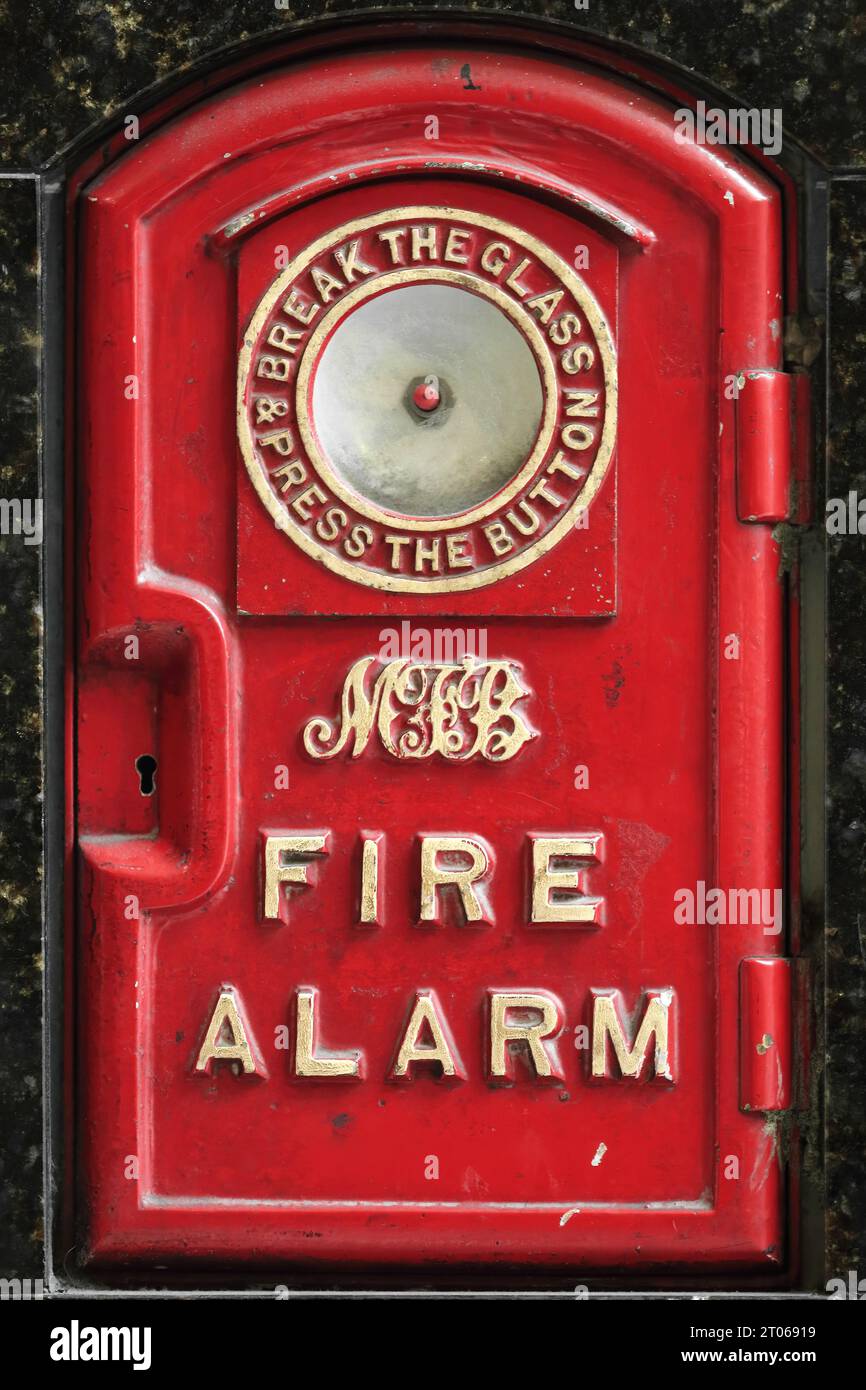 981 Red painted, cast iron fire alarm box from the 1900s of the MFB ...