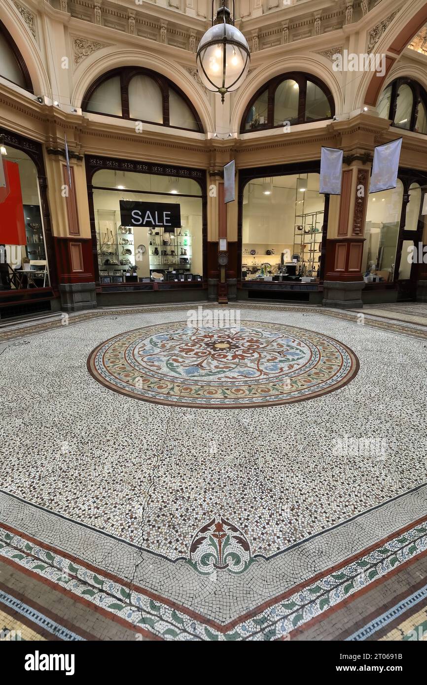 983 Elaborate mosaic tile flooring at the junction of the two arms of ...