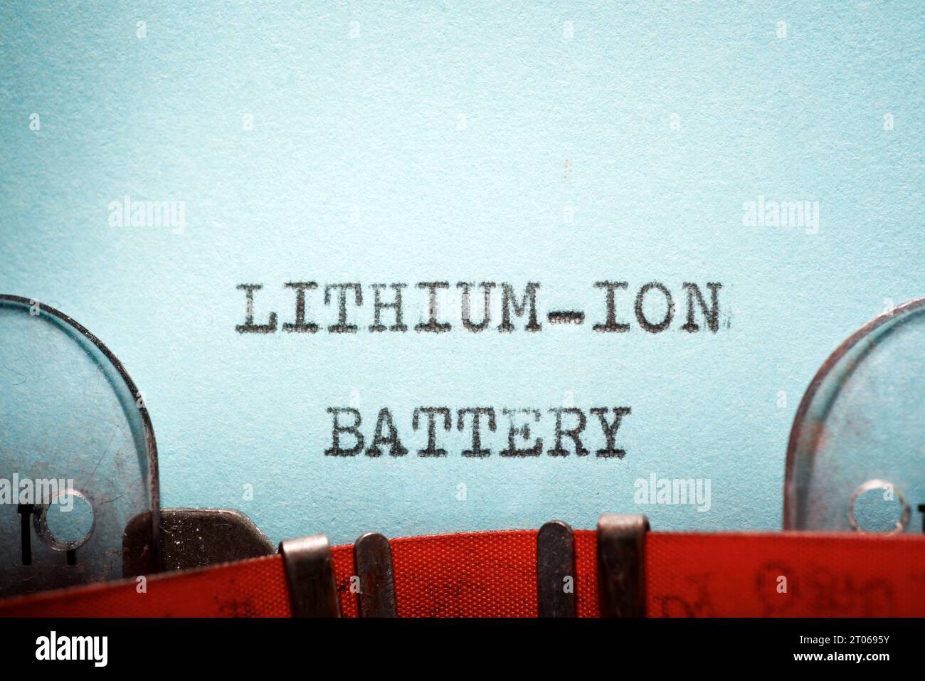 Lithium-Ion battery text written with a typewriter Stock Photo - Alamy