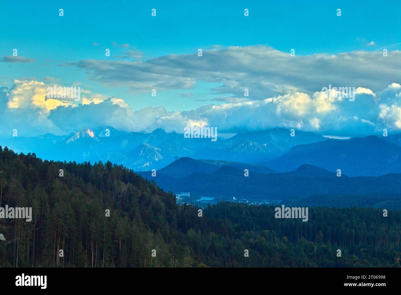 RECORD DATE NOT STATED sky and clouds at the panorama of mountains at ...