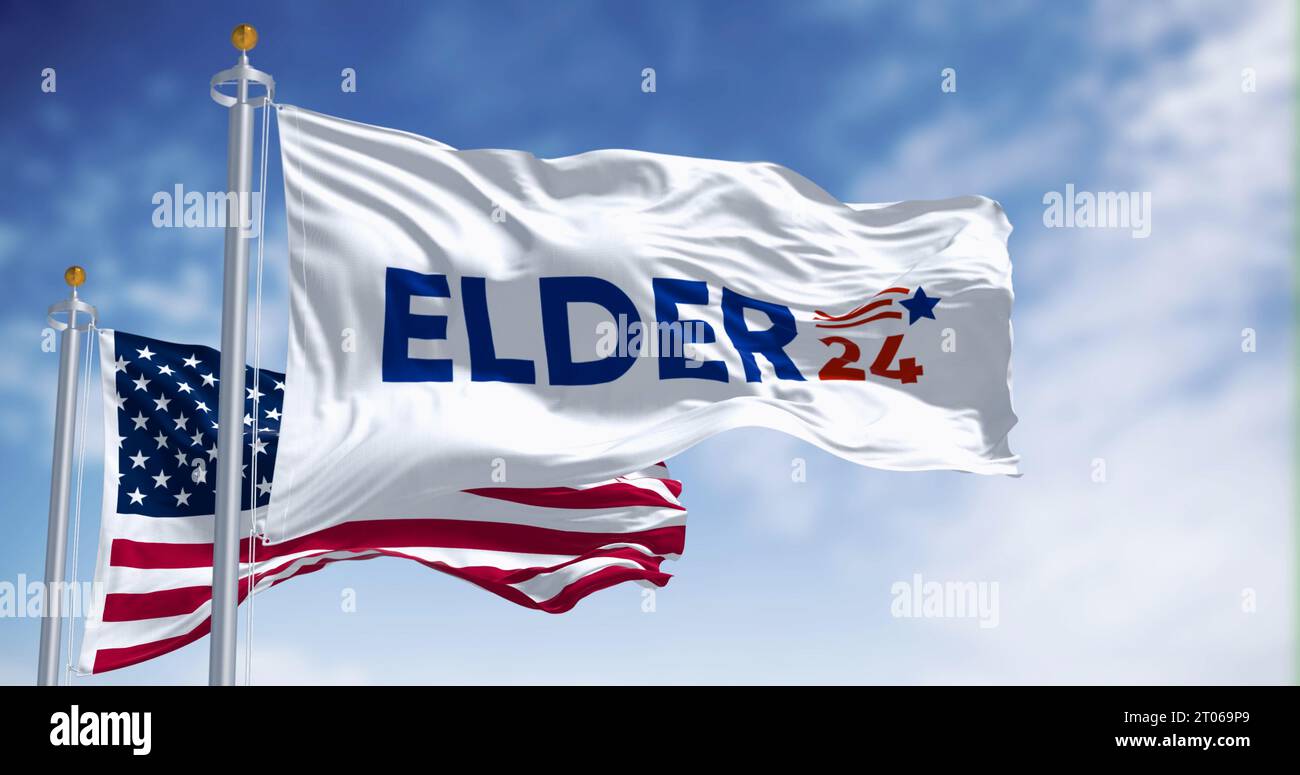 Jersey City, US, June 20 2023: Larry Elder 2024 presidential campaign ...